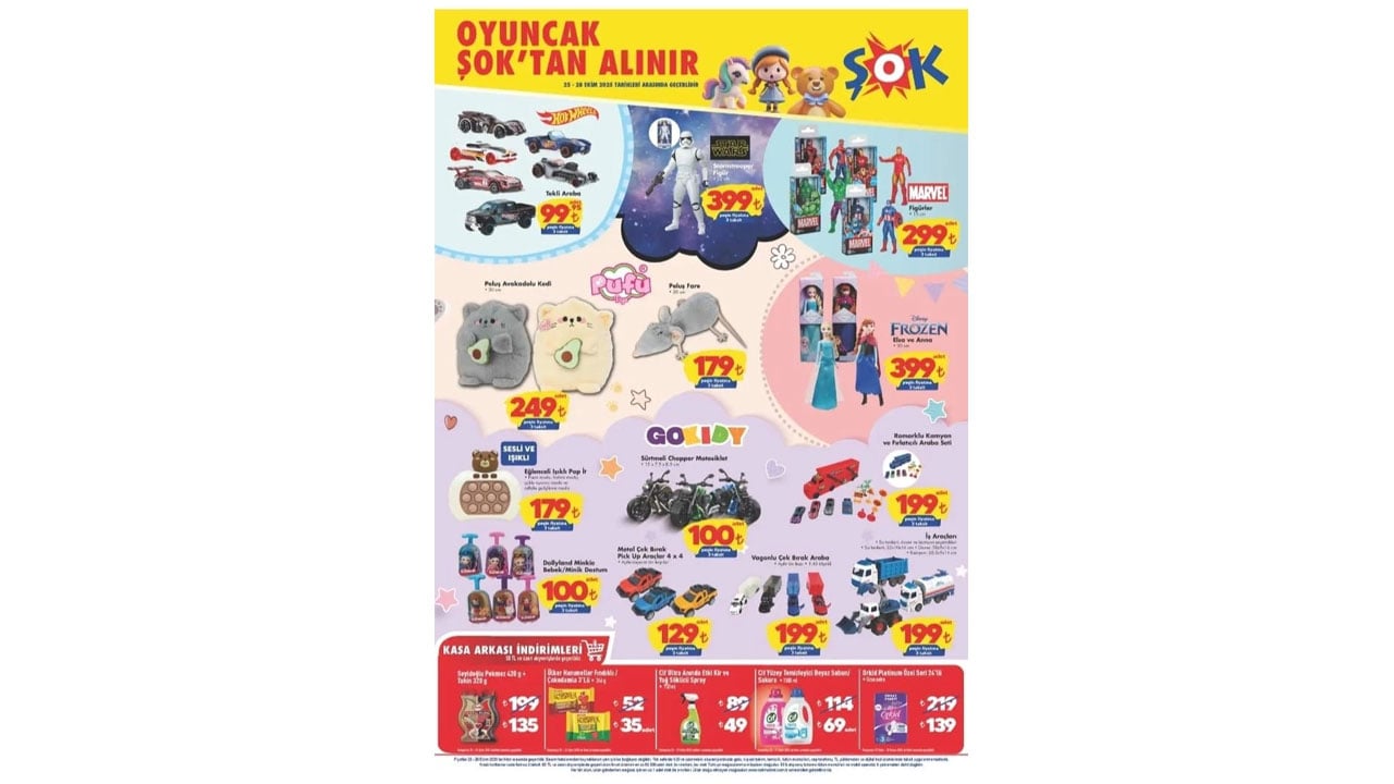 Oyuncak ŞOK’tan alınır! ŞOK 25-28 Ekim 2025 indirimleri dolu dolu ...