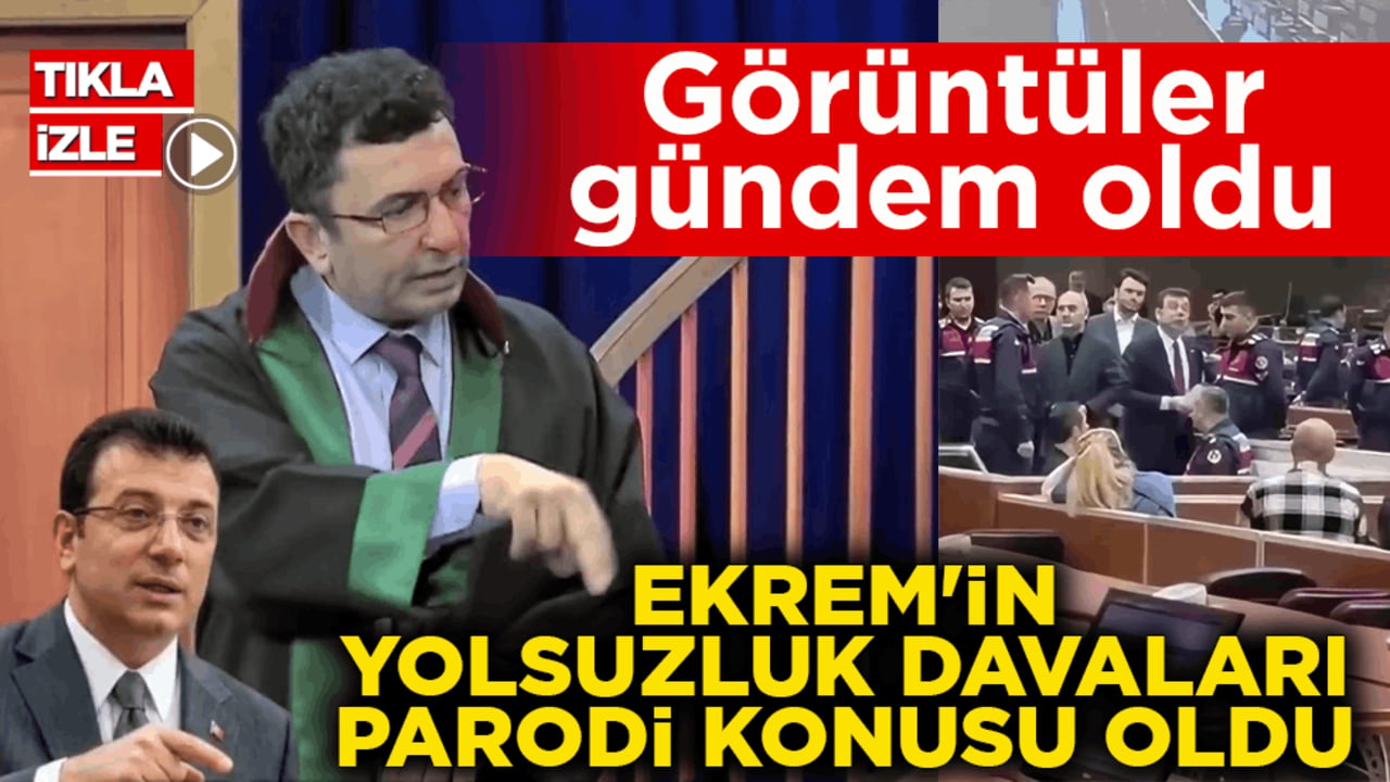 Görüntüler gündem oldu! Ekrem'in yolsuzluk davaları parodi konusu oldu ...