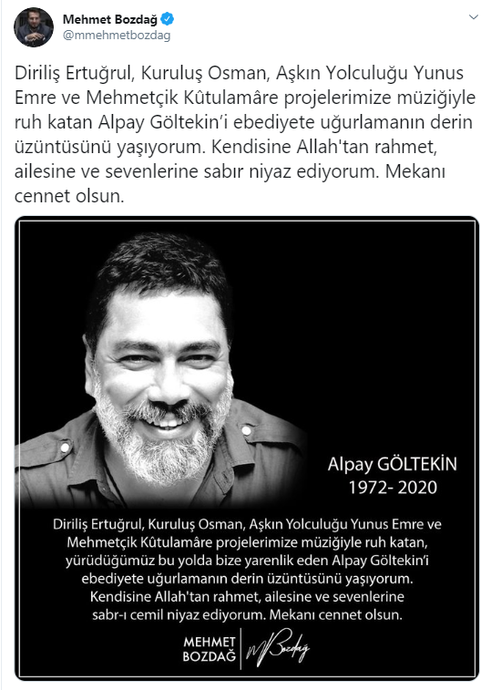 Diriliş Ertuğrul ve Kuruluş Osman'ın yapımcısı Mehmet Bozdağ üzücü ...