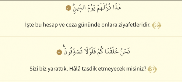 Vakıa Suresi Arapça okunuşu: Vakıa Suresi Türkçe meali! - Yeni Akit