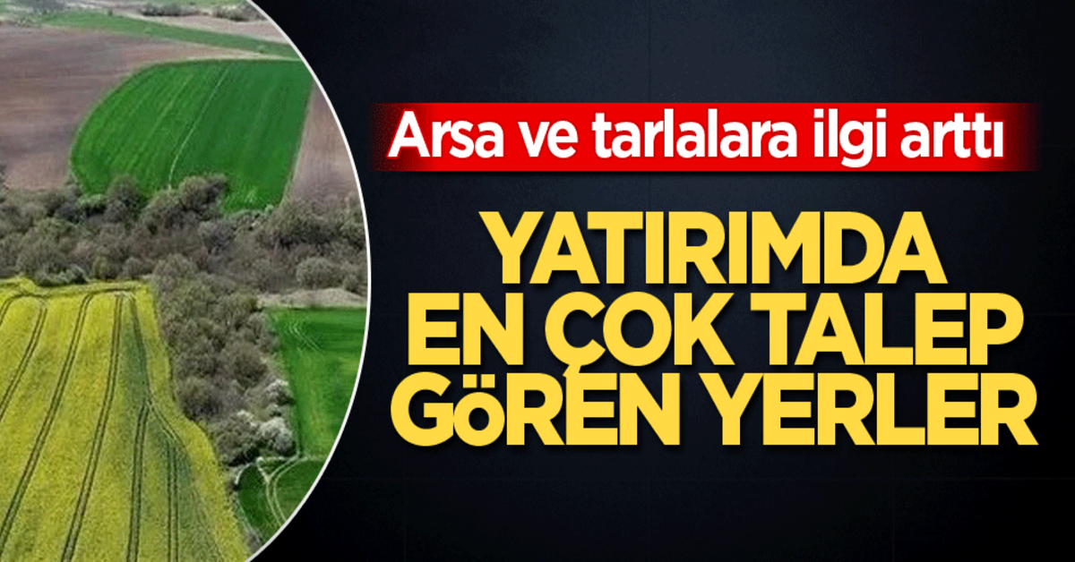 Arsa ve tarlalara ilgi arttı: Yatırımda en çok talep gören yerler ...