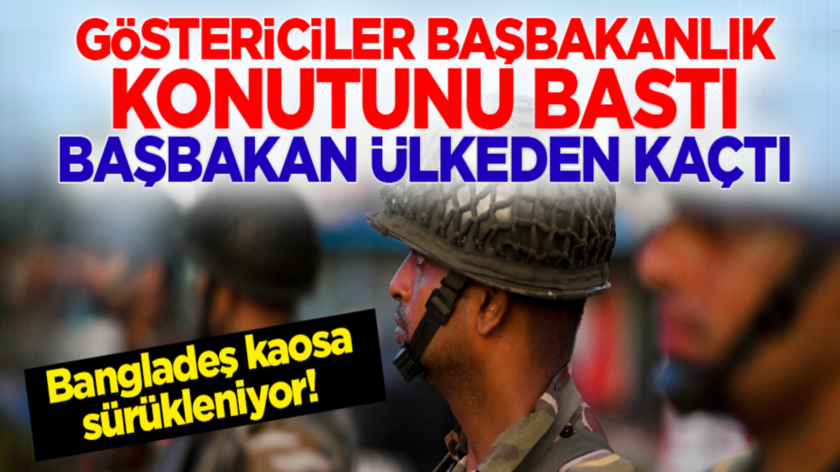 Bangladeş kaosa sürükleniyor! Göstericiler resmi konutu bastı Başbakan ...