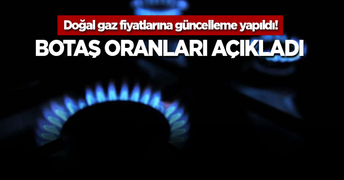 Doğal gaz fiyatlarına güncelleme yapıldı! BOTAŞ oranları açıkladı ...