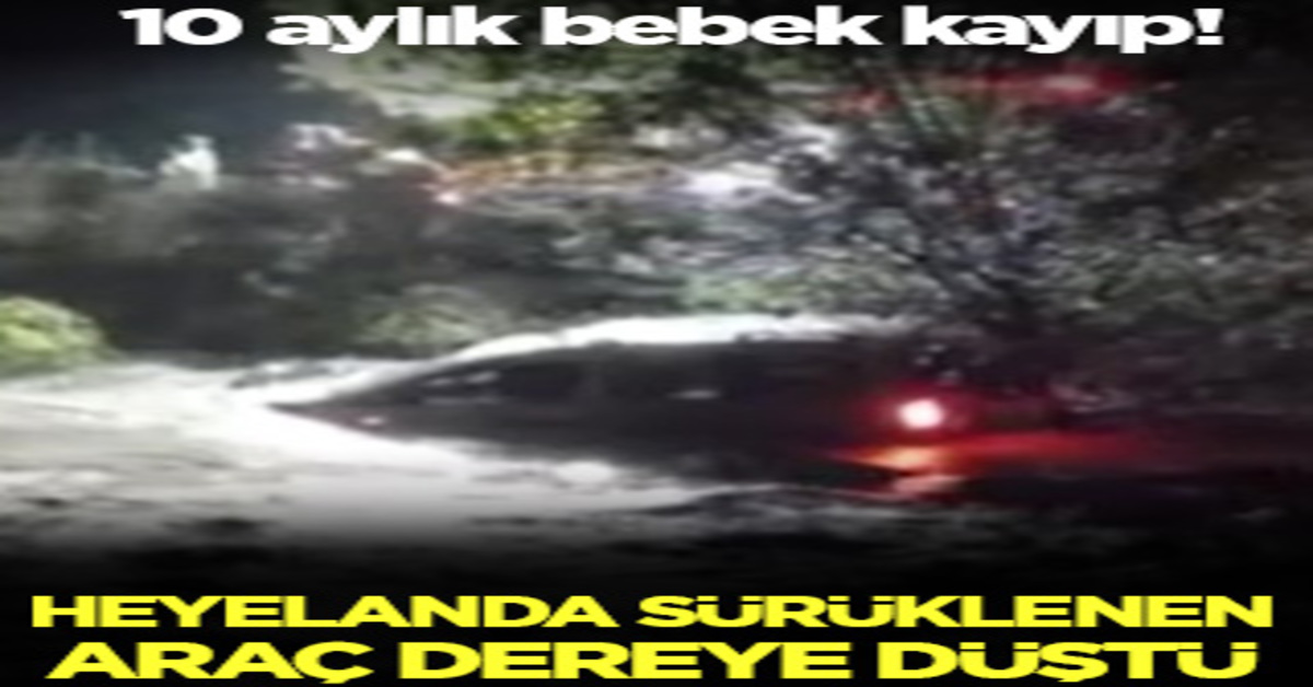 Heyelanda sürüklenen araba dereye düştü: 10 aylık bebek kayıp - Yeni Akit