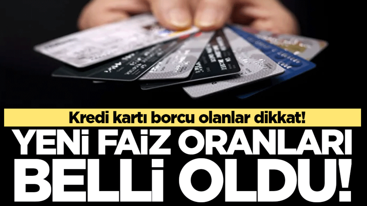 Kredi kartı borcu olanlar dikkat: Yeni faiz oranları belli oldu! - Yeni ...