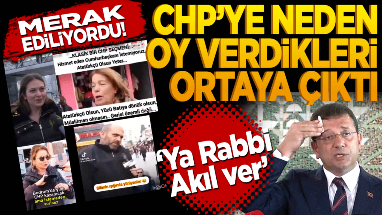 Merak ediliyordu! CHP’ye neden oy verdikleri ortaya çıktı Yarabbi Akıl ...