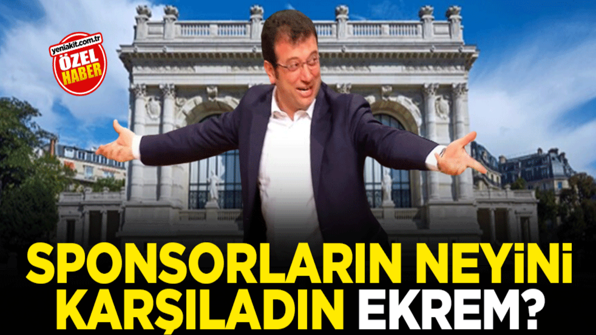 Sponsorların neyini karşıladın Ekrem? - Yeni Akit