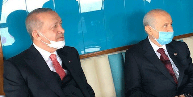 Recep Tayyip Erdoğan ve Devlet Bahçeli tarihi açılış için bir arada ...