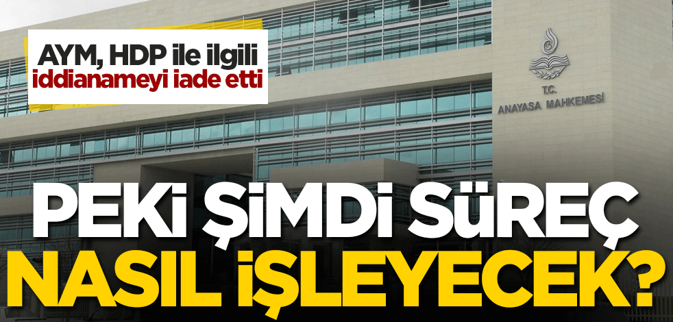AYM, HDP ile ilgili iddianameyi iade etti! Peki şimdi süreç nasıl ...