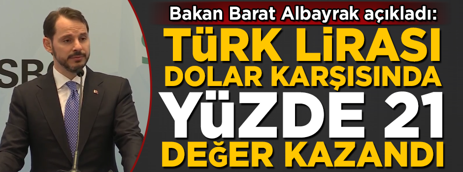 Bakan Albayrak: Türk Lirası, dolar karşısında son bir ayda yüzde 21 değer kazandı - Yeni Akit