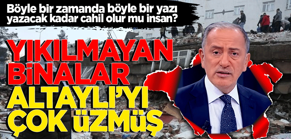 Böyle bir zamanda böyle bir yazı yazacak kadar cahil olur mu insan ...