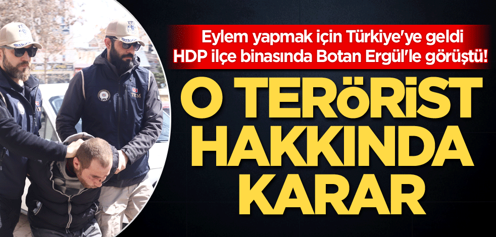 Eylem yapmak için Türkiye'ye geldi, HDP ilçe binasında Botan Ergül'le ...