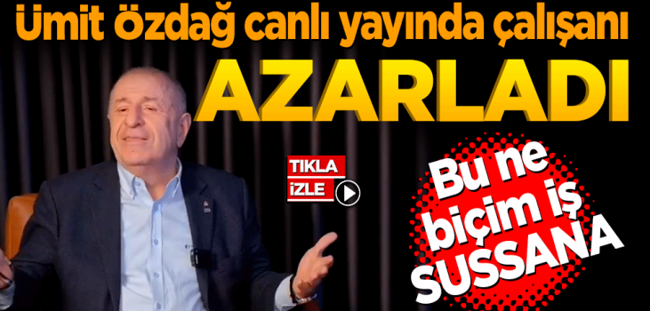 Ümit Özdağ canlı yayında çalışanı fırçaladı! "Bu ne biçim iş sen ...